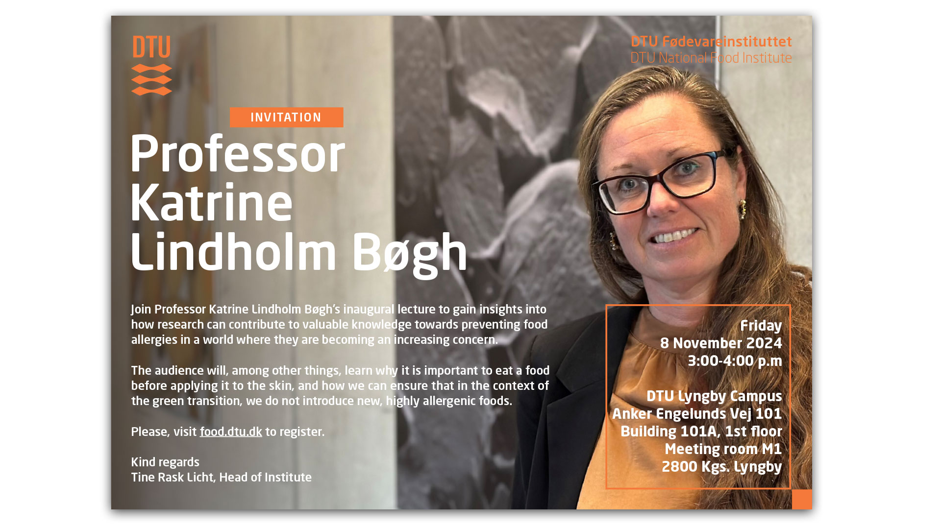 Invitation til professor Katrine Lindholm Bøghs tiltrædelsesforelæsning